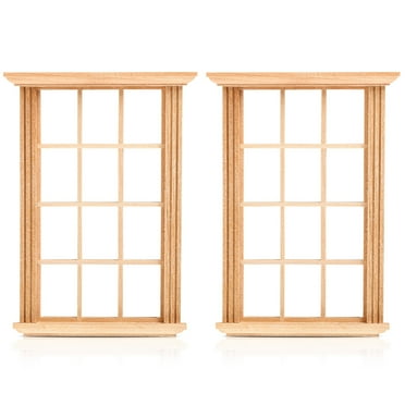 Dollhouse Window 1/12 12 Pane Window Frame Model for Photo Props Living ...