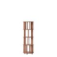 Jopath Solid Wood Rotating Bookshelf on Wheels, 4 Tier, Round Revolving ...