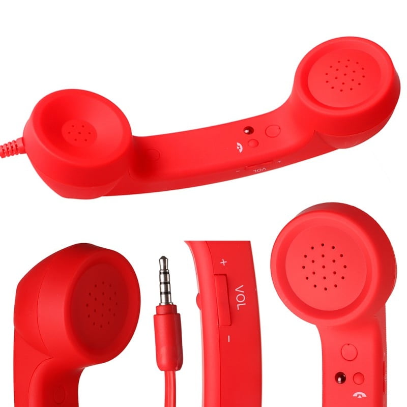 Buy 3.5mm Classic Retro Phone Handset Speaker Phone Call Mic Receiver ...