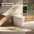 HOROW Non-Electric ADA Bidet Toilet White Ceramics Elongated with Dual ...