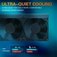 Graphic Card Cooler Fan with Led Frame, Computer Desktop Small Cooling ...