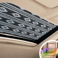 Black Southwestern Window Privacy Film, Aztec Diamond Motif Tribal ...