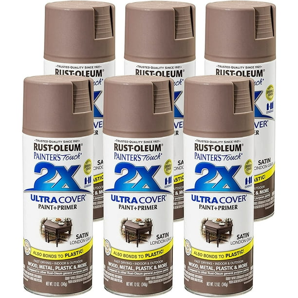 12 oz Rust-Oleum Brands 249857 London Gray Ultra Cover 2X Enamel Spray ...