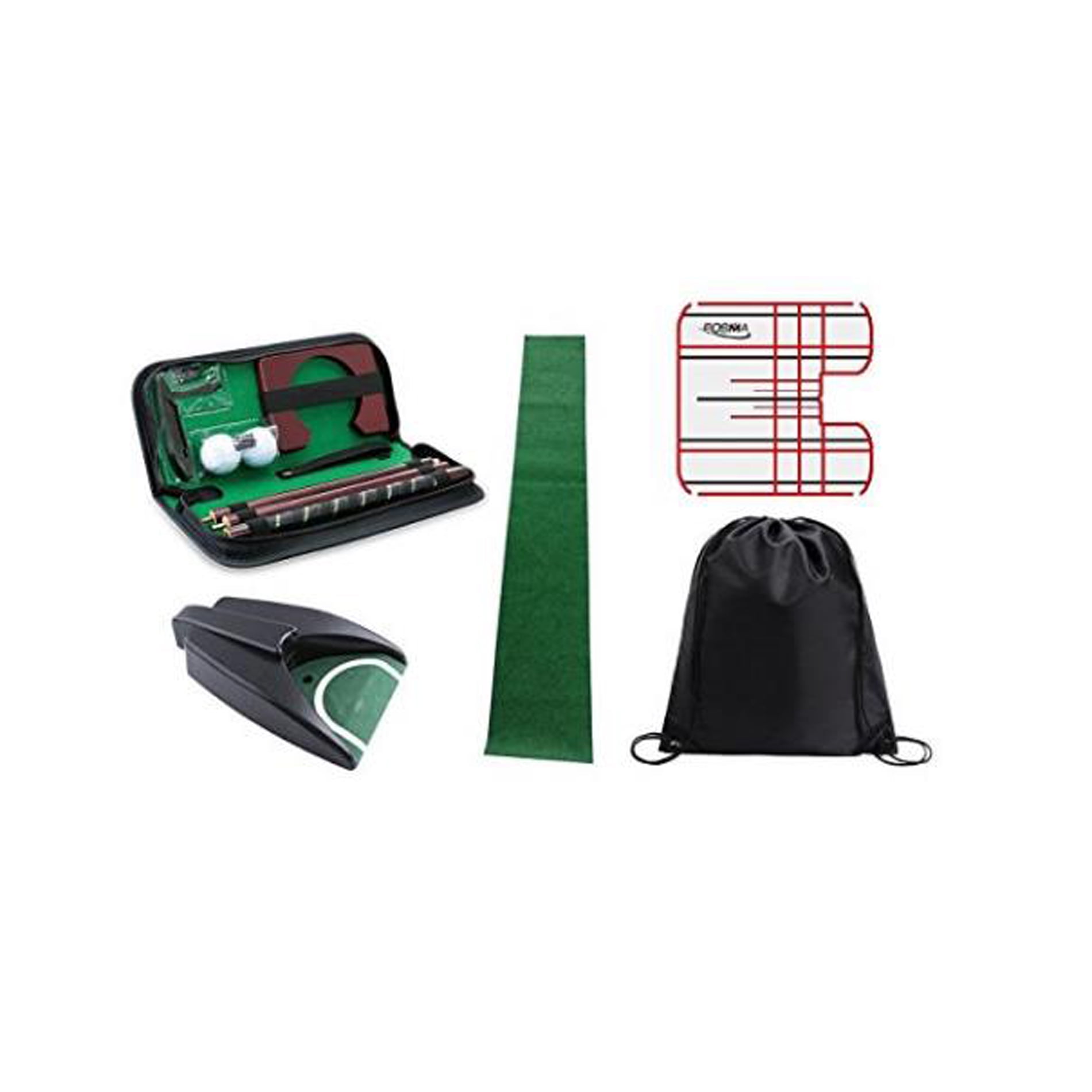 POSMA Golf Putter Kit Set with Auto Reverse Putting Hole, Compact ...