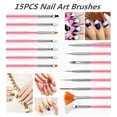 FULINJOY 8PCS Nail Art Brushes, Double-Ended Brush and Dotting Tool Kit ...