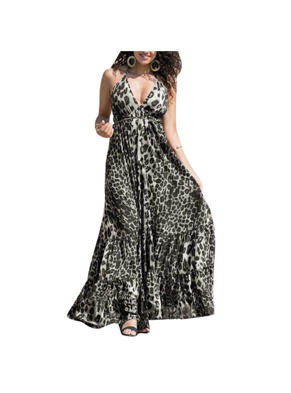 Leopard Print Maxi Dress