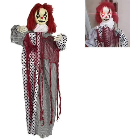 Hanging Animated Clown Decorations Scary Circus Clown Prop Hung from ...