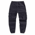 Aueoeo Sweatpants Men Work Pants Mens Fashion Solid Color Multi Pocket ...