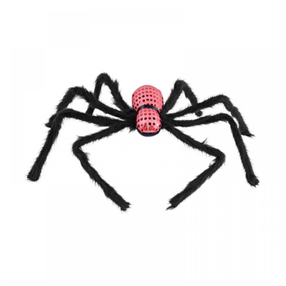 Halloween Giant Spider Outdoor Decorations 30 inch Black Scary Hairy ...