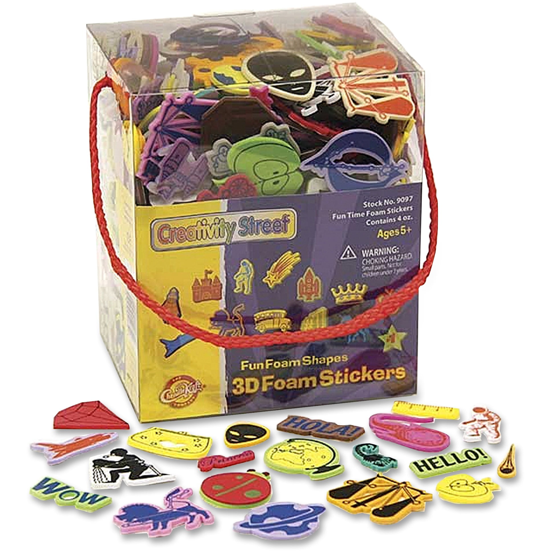 Creativity Street, CKC9097, Fun Foam Shapes 3D Foam Stickers, 1 Each ...