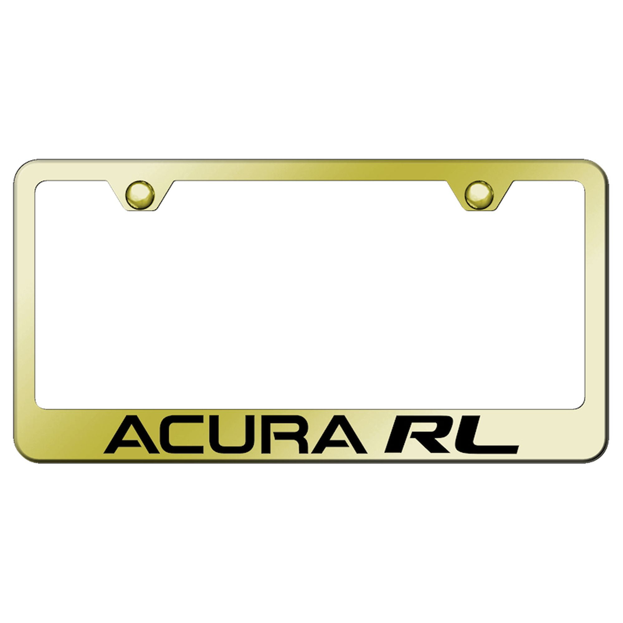 Acura RL Laser Etched Logo Stainless Steel License Plate Frame (Gold ...