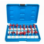 35 Piece Carbide 1/2" Shank Router Bit Set with Aluminum Carrying Case ...