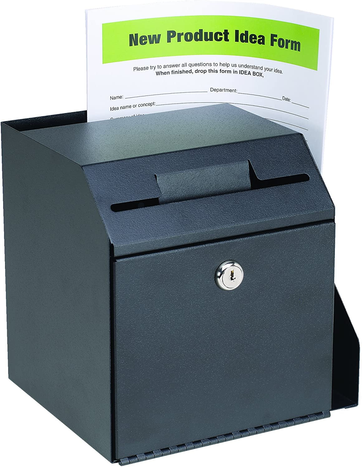 Steelmaster Compact Suggestion Box with Full Size Document Holder, 8.25 ...