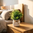 Anckoeil Artificial Flowers Potted Plant, Small Fake Greenery Bonsai in ...