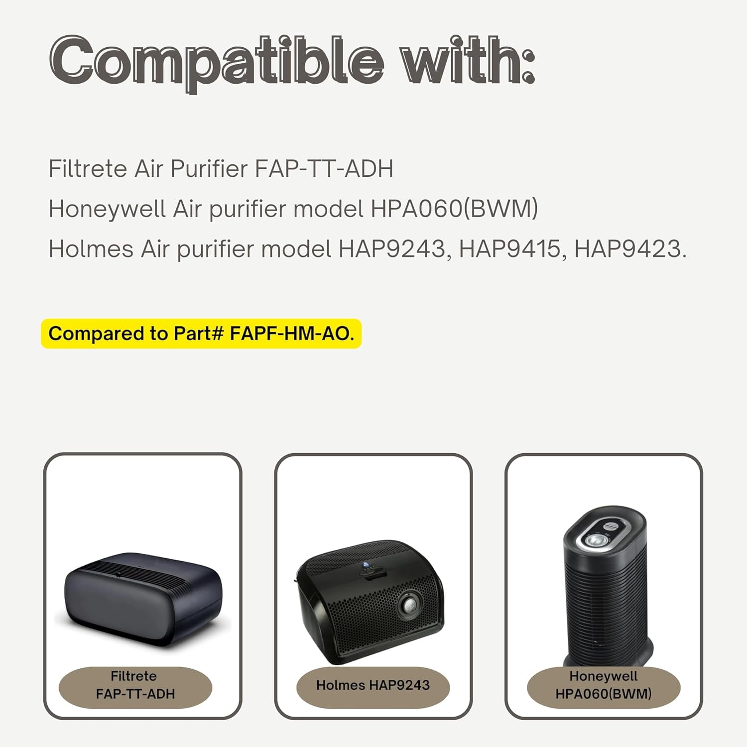 Nispira True HEPA Replacement Filter for FAP TT ADH HAP9243 HAP9415 HAP9423 HPA060 Air Purifiers 1 Pack Walmart