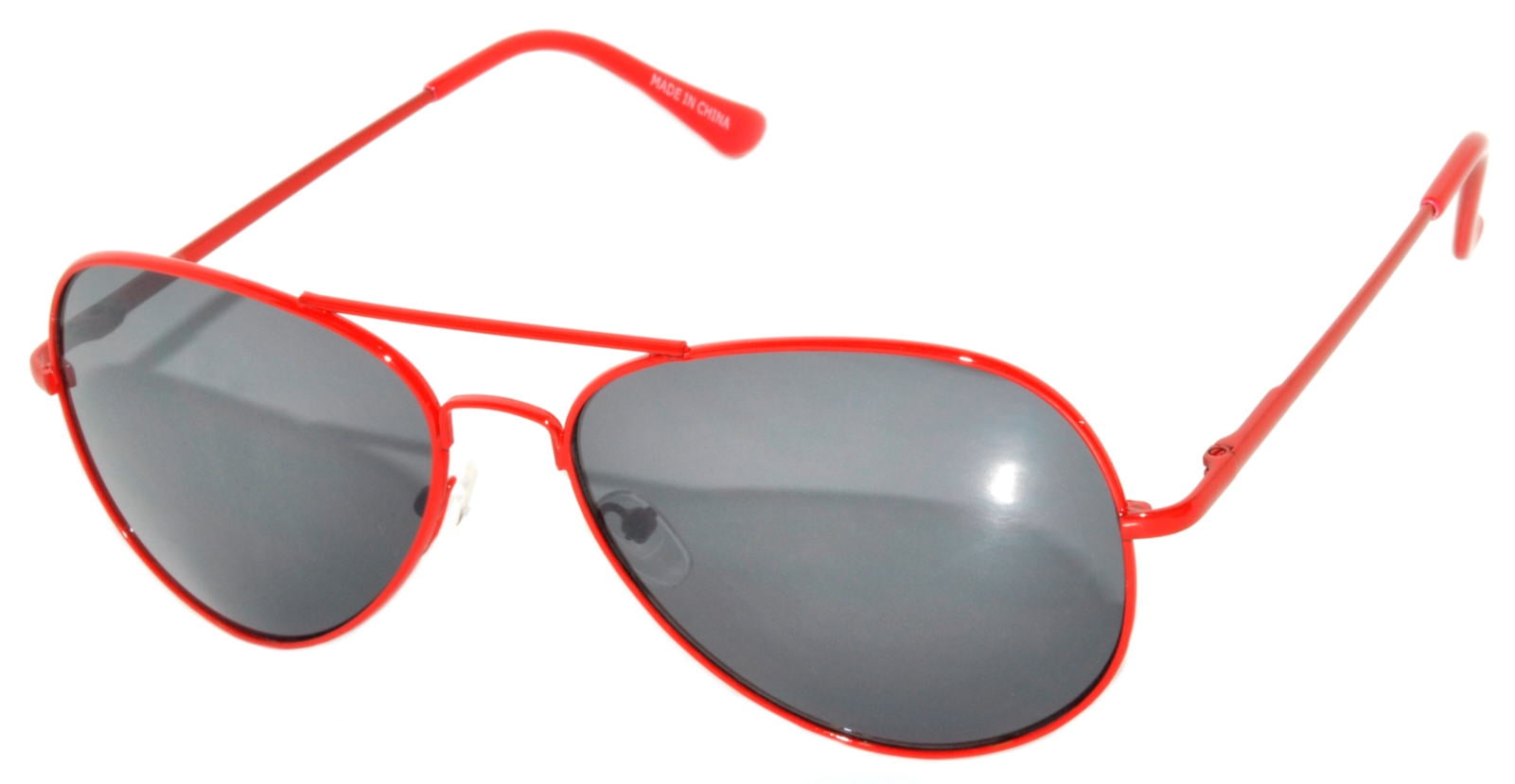 OWL Aviator Sunglasses Red Metal Frame for Men and Women - Walmart.com