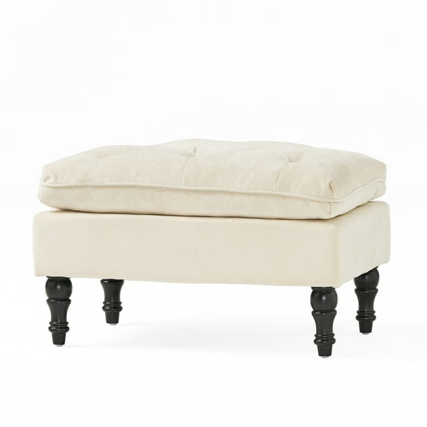 Noble House Rectangular Fabric Ottoman, Cream - Walmart.com