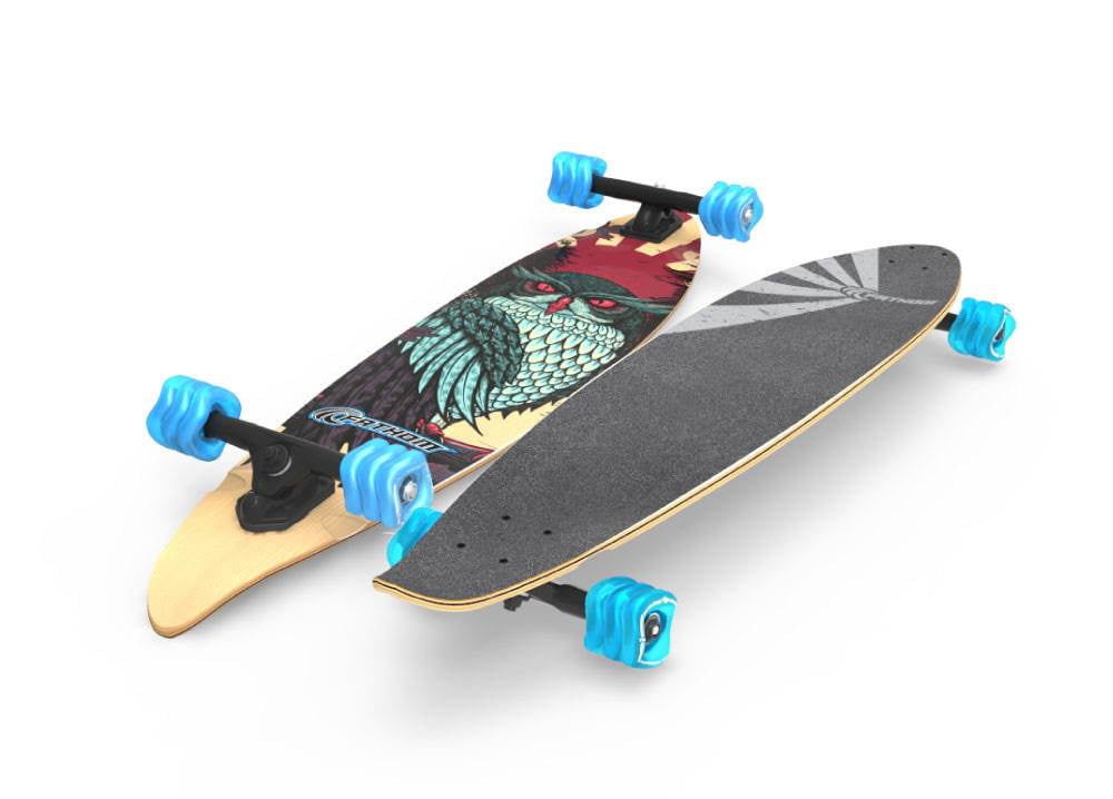 Fathom by Shark Wheel Pintail 39" Longboard Skateboard Complete ...