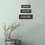 Signs ByLITA Standard Please Don't Drop The Weights Sign (Black /Gold ...