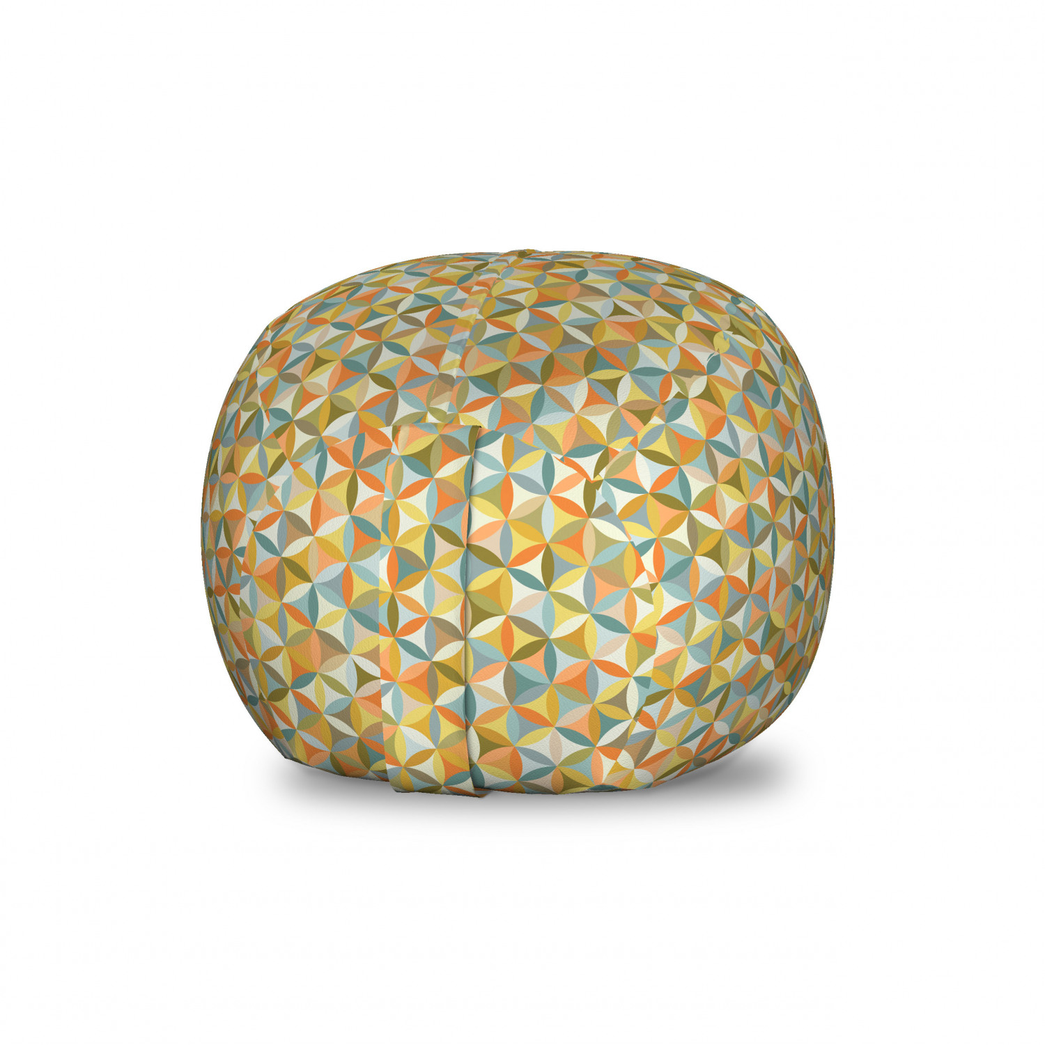 Abstract Storage Toy Bag Chair, Circular Interlace Inner Rounds Oval ...