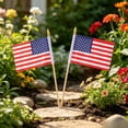 Tuscom 1Pcs Hand-Cranked Flagpole with Golden Tip, Wooden Handle ...