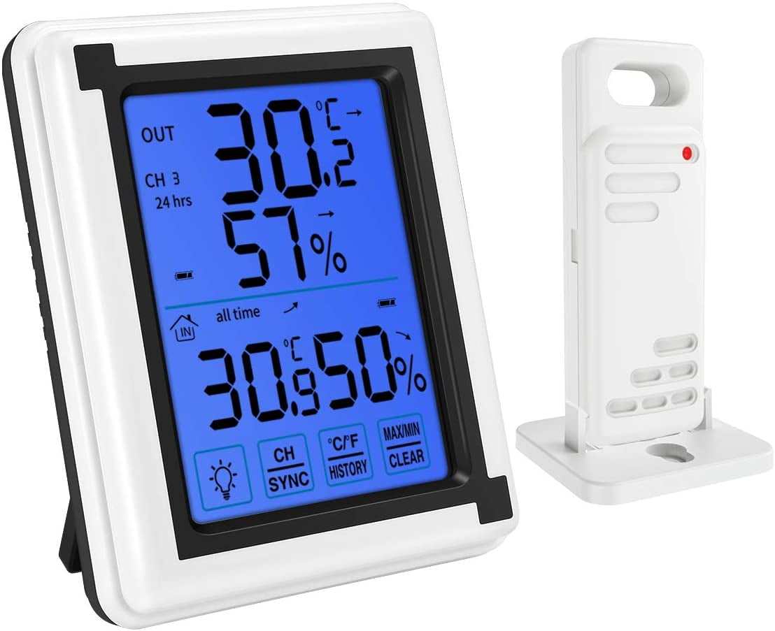Switch Greenhouse Mini Room Humidity Meter Nursery for Home Office 【2 ...