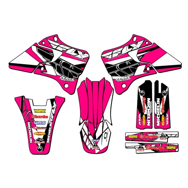 2000-2001 YZ 125 13 FLY Pink Senge Graphics Base Kit Compatible with ...