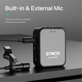 SYNCO G1TL 2.4G Wireless Microphone System Including Clip-on Mic + Mini Receiver with 2 ...