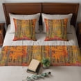 Bed Runner for King Size Bed, Red Orange Forest Fall 3 Pcs Bedding ...