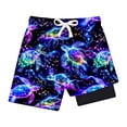 CONROSES Boys Swim Trunks With Mesh Liner Graphic Board Shorts for Boy ...