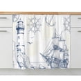 Nautical Ship Lighthouse Cabinet Curtains 28''x35.4'', Ocean Anchor ...