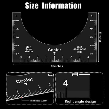 T-Shirt Alignment Tool T-Shirt Ruler Guide T-Shirt Centering Printing ...