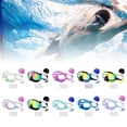 Leakproof Kids Swim Goggles Set Wide View Frogs Glasses with Earplugs ...