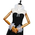Elizabethan Ruffle False Collar Victorian White Organza Neck Ruff and ...