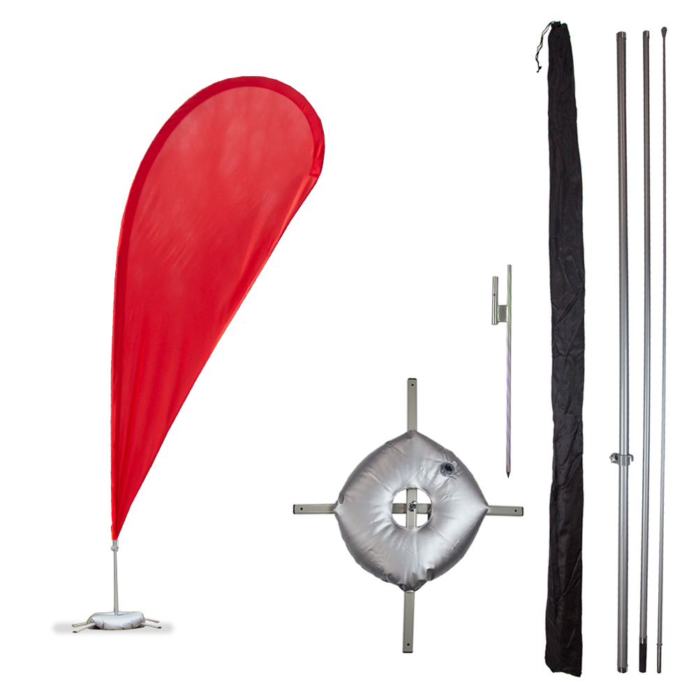 Vispronet Premium Red Feather Flag Kit - Includes 10.5ft Sectional ...