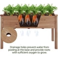 1 pc Raised Garden Bed 48 in x 24 in x 30 in Elevated Wooden Planter ...