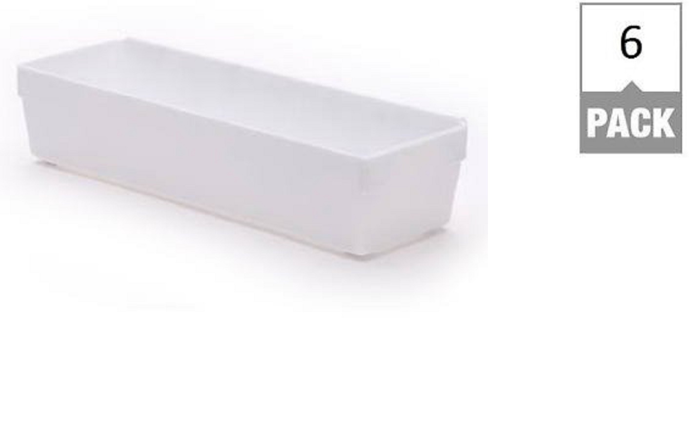 Rubbermaid 9 By 3 By 2-inch Drawer Organizer White (Pack Of 6 ...