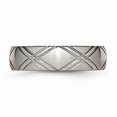 Titanium Criss-cross Design 6mm Brushed and Polished Band - Walmart.com
