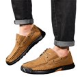 Domuza Leather Driving Shoes for men, Hand-Stitched Lace Moccasin ...