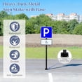 2 Pack 6 Feet Heavy-Duty Base-Plate Mounted Sign Posts - Bolt-Down ...