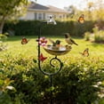 Bird Feeder With Water Tap Design Decorative Three Metal Garden Yard ...