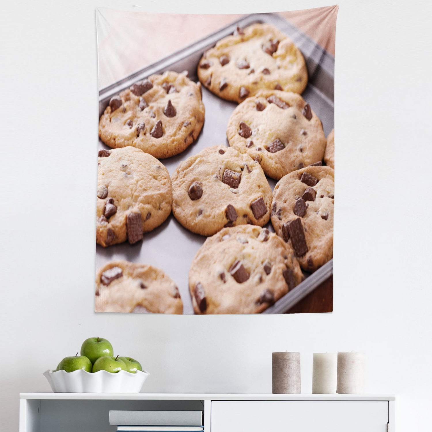 Cookie Tapestry, Chocolate Chip Snacks on a Tray Baking Themed Food ...