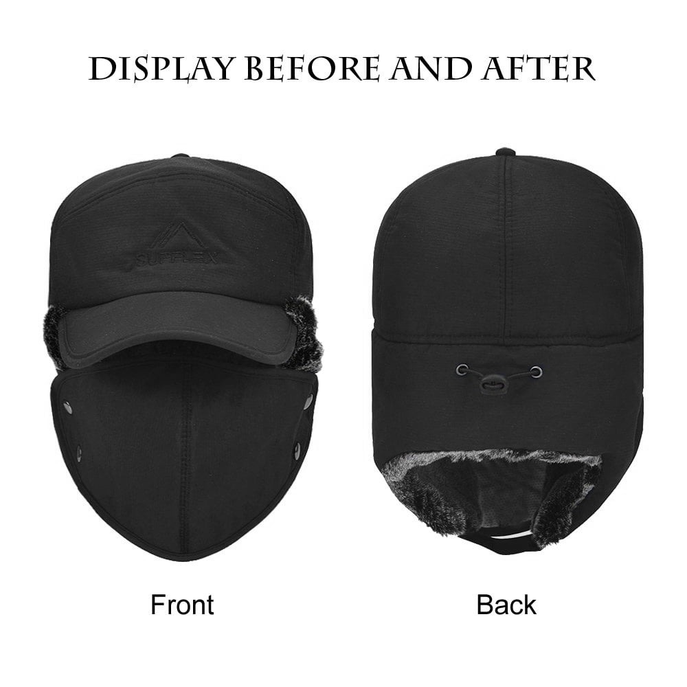 Buy Winter Trapper Trooper Hat,iClover Aviator Cap Windproof Thermal ...