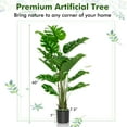 Costway 5FT Faux Monstera Deliciosa Artificial Tree, Indoor/Outdoor UV ...