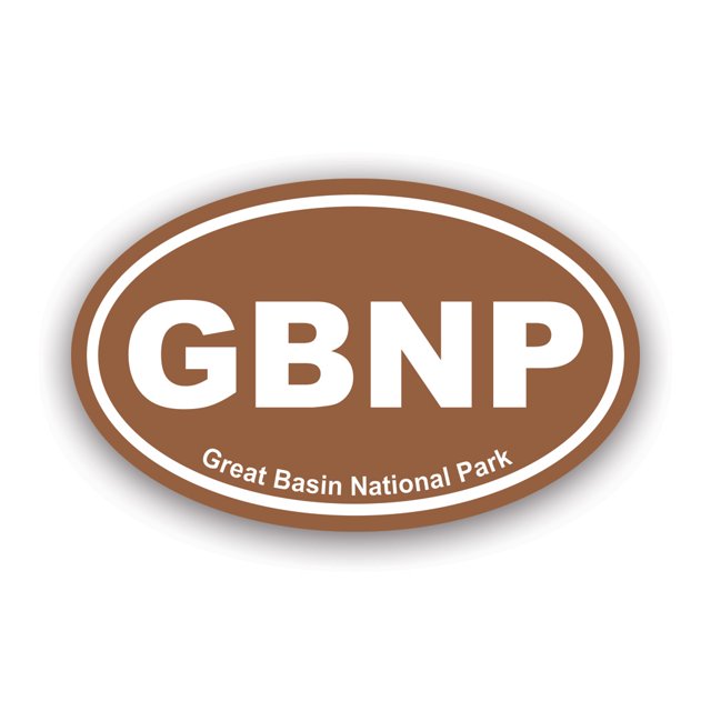 Great Basin National Park Brown Oval Sticker Decal - Self Adhesive ...