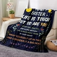 [60x50inch] Tranquil Guild Sisterly Love Pattern Inspirational Blanket ...