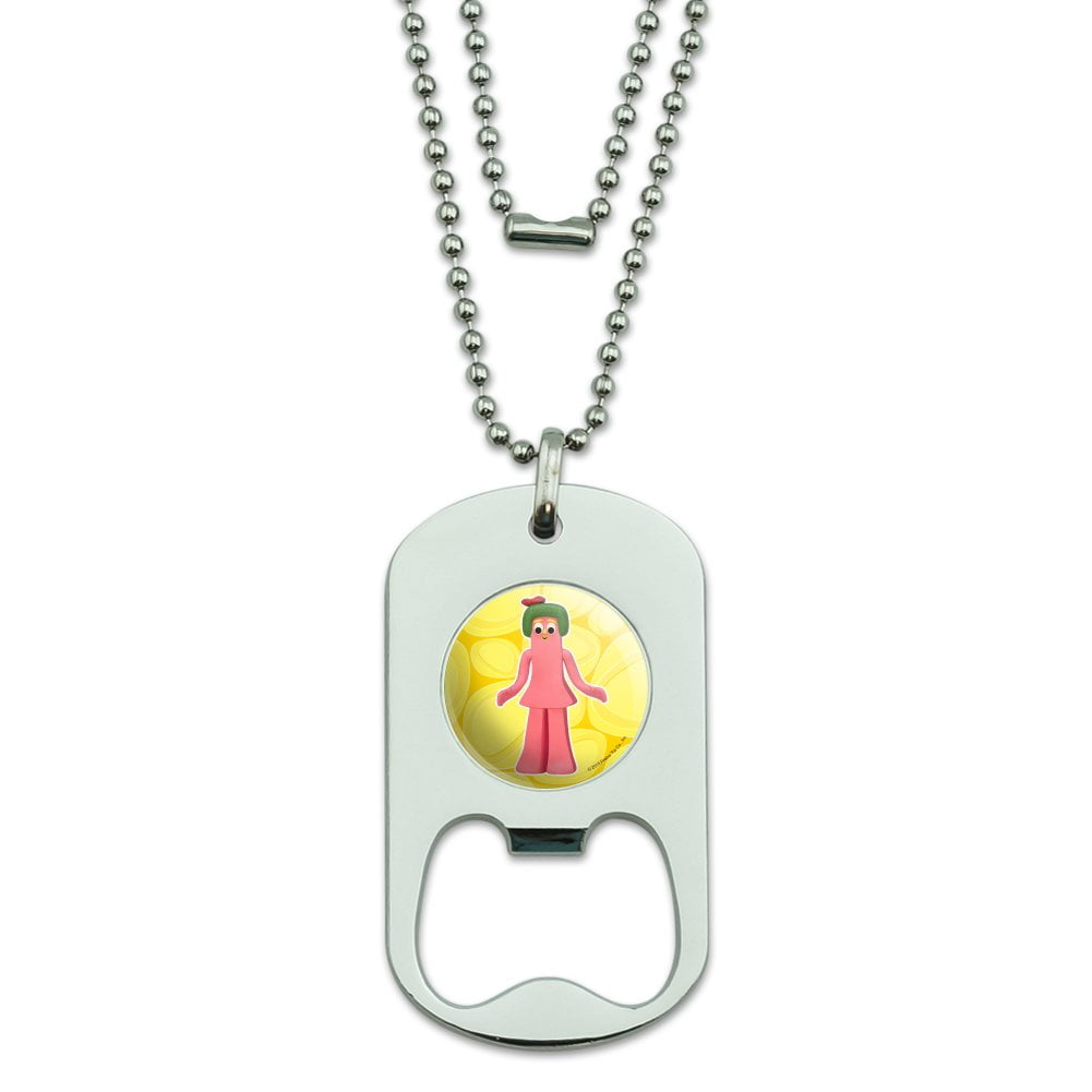 Minga Gumby's Little Sister Clay Art Military Dog Tag Bottle Opener ...