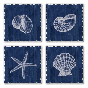 Thirstystone "Spanish Villa" 4-Pack Assorted Tumbled Tile Coasters ...