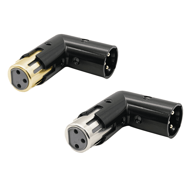 2PCS Audio Adapter Plug 3Pin XLR Angle Adapter Adjustable Male to ...