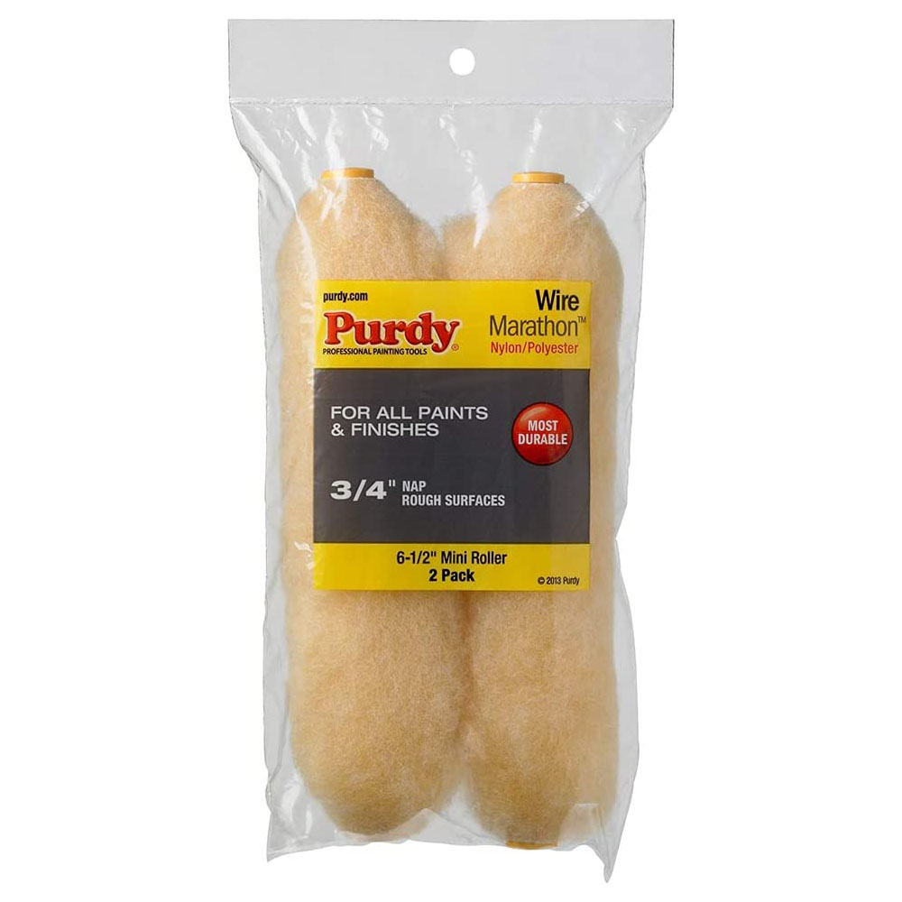 Genuine Purdy Marathon Wire Mini 6-1/2" x 3/4" Nap 2 Pack Roller Covers ...